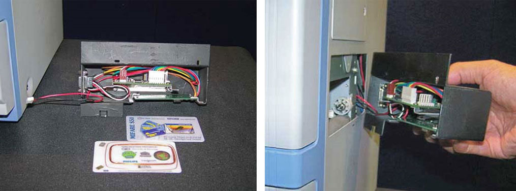 Contactless proximity encoders for card printers as well as secure ...